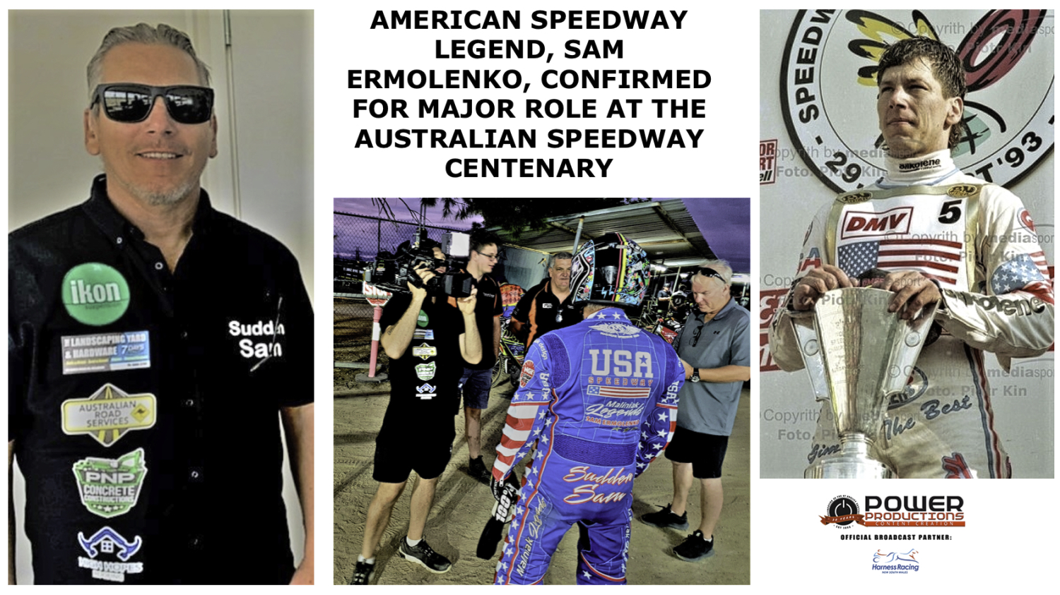 SAM ERMOLENCO AMERICAN SPEEDWAY LEGEND FOR AUSTRALIAN SPEEDWAY ...