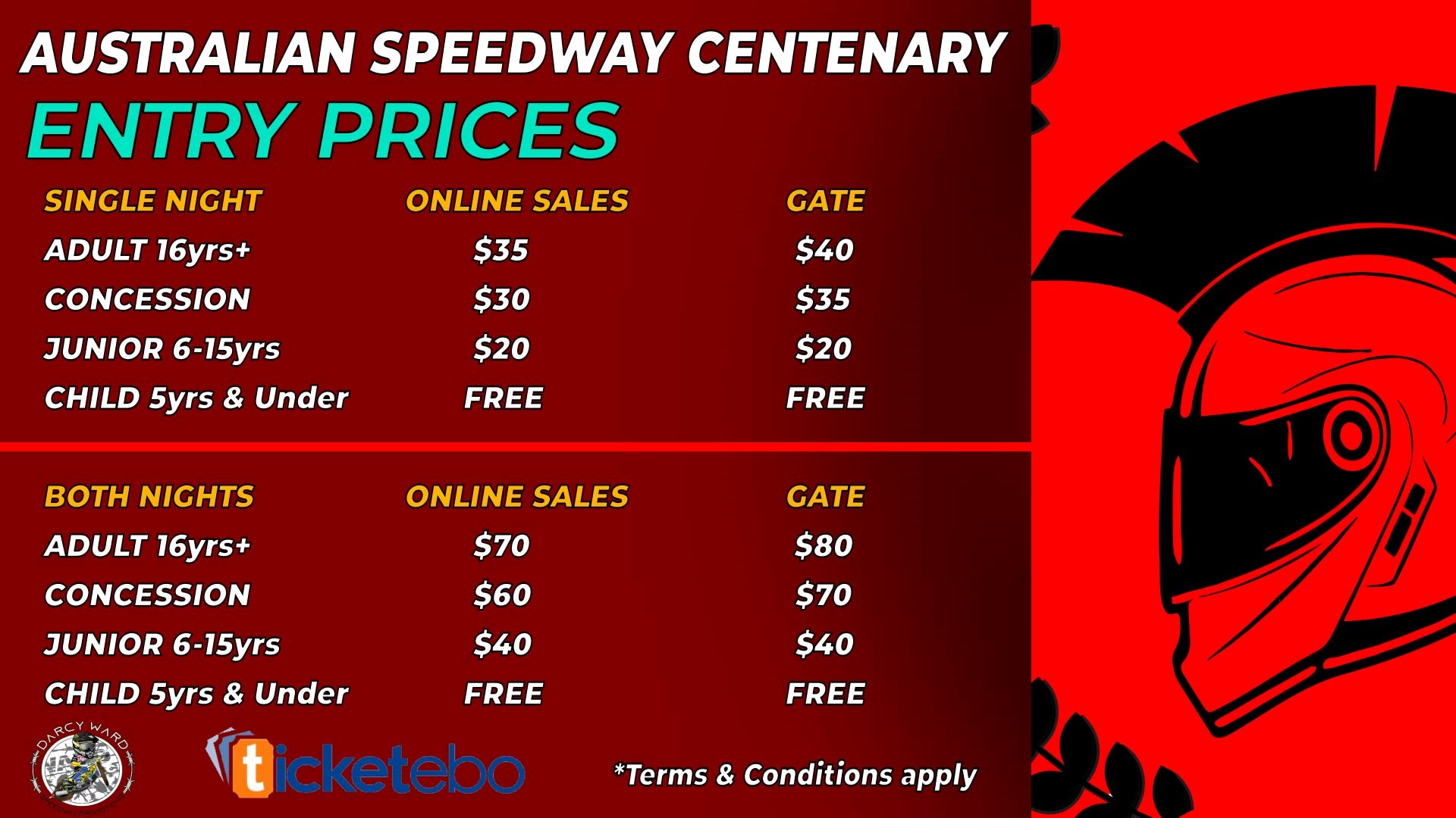 GENERAL ADMISSION TICKETS FOR AUSTRALIAN SPEEDWAY CENTENARY ANNOUNCED ...