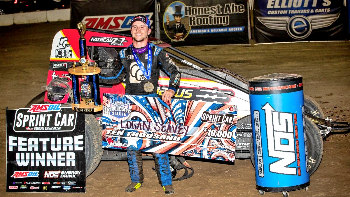 SEAVEY'S DOMINANT CIRCLE CITY USAC SPRINT WIN - Speedway Illustrated News