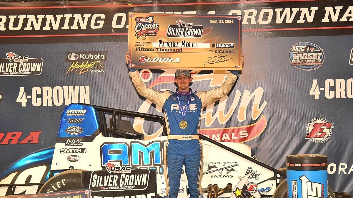 MOLES' FIRST CAREER USAC SILVER CROWN WIN AT ELDORA - Speedway ...
