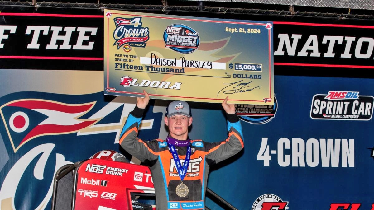 DAISON'S SECOND 4-CROWN ELDORA USAC MIDGET WIN - Speedway Illustrated News